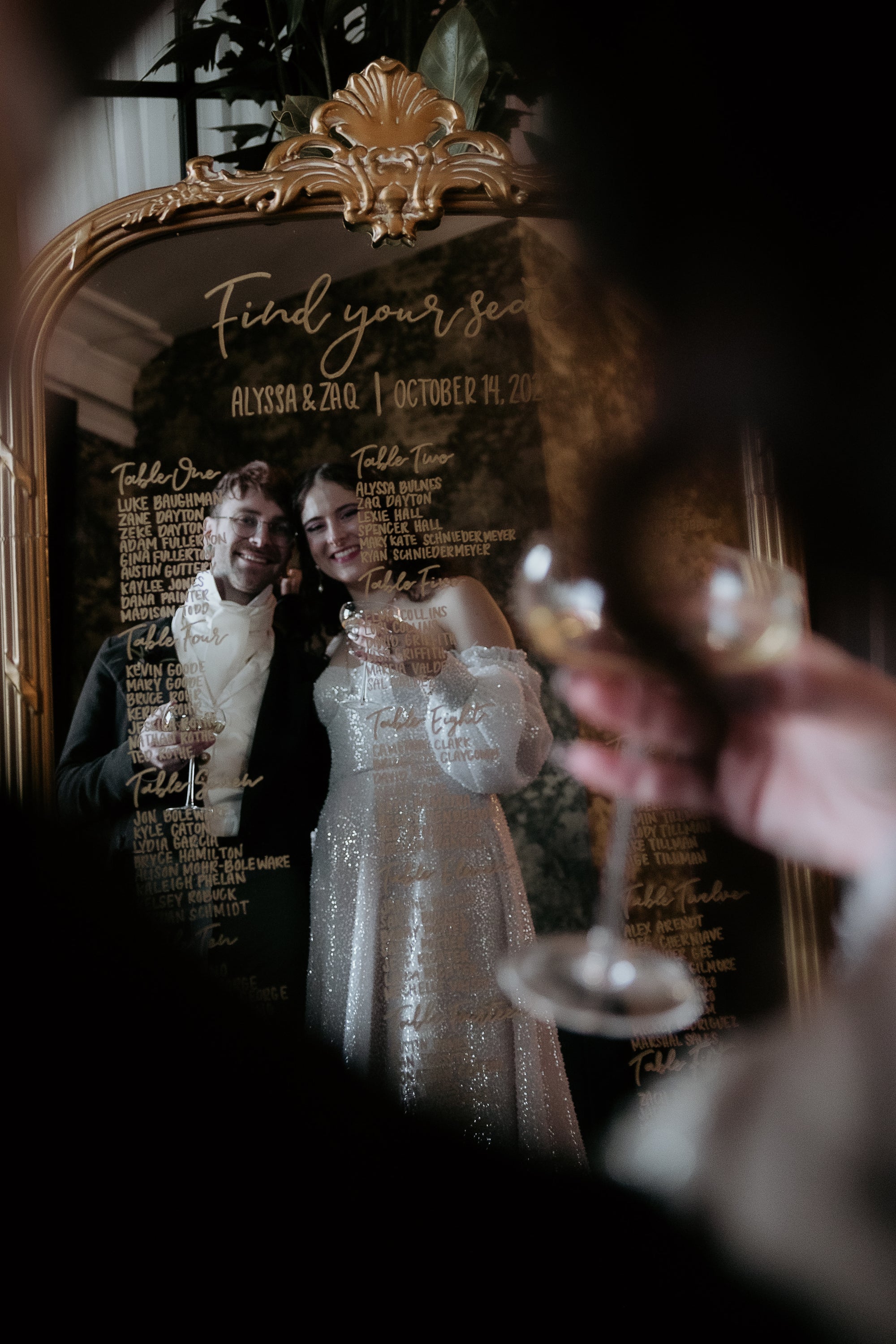 Hand Written Calligraphy Mirror Rentals – Looking Glass Event Co.