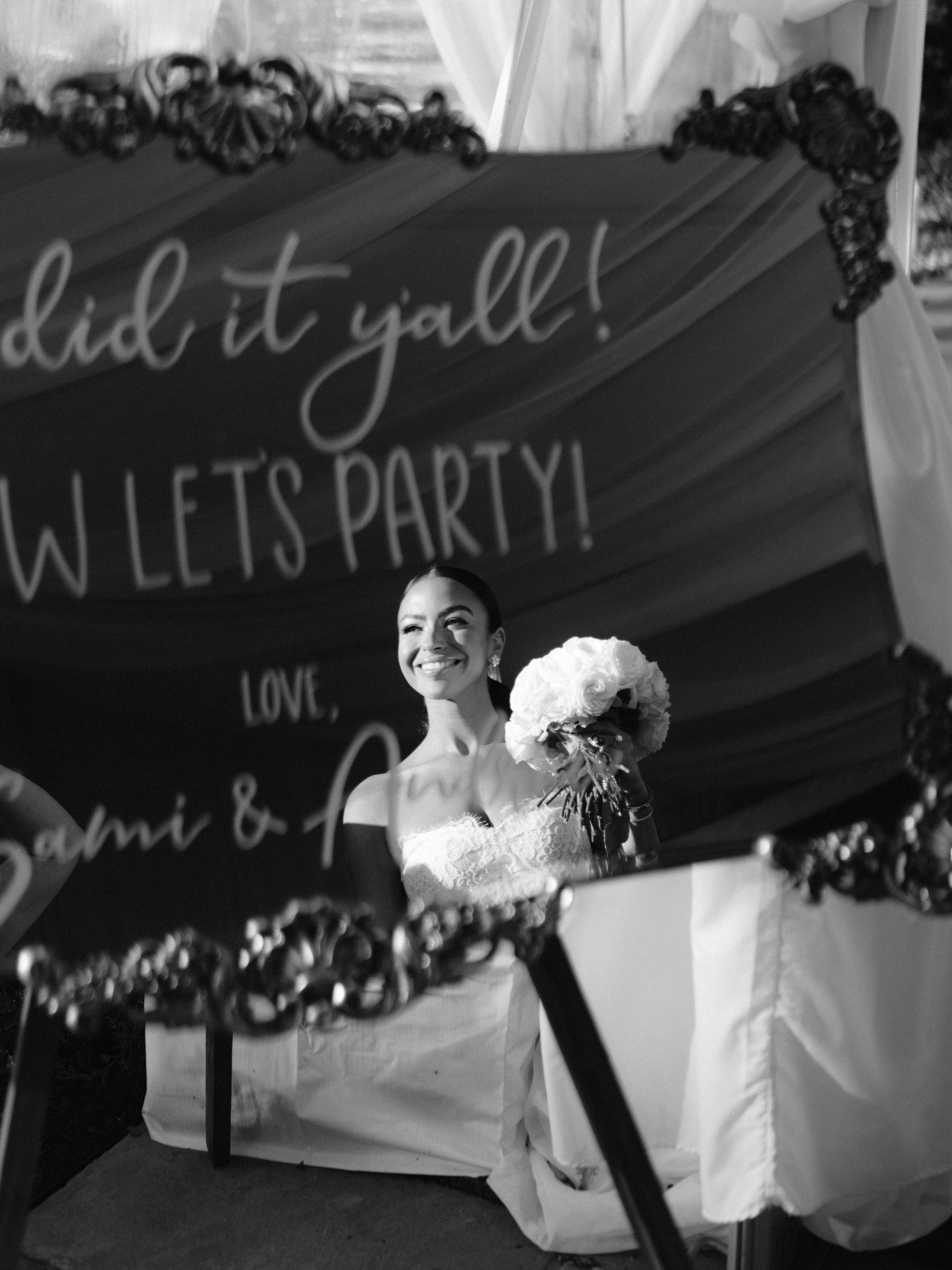 Hand Written Calligraphy Mirror Rentals – Looking Glass Event Co.